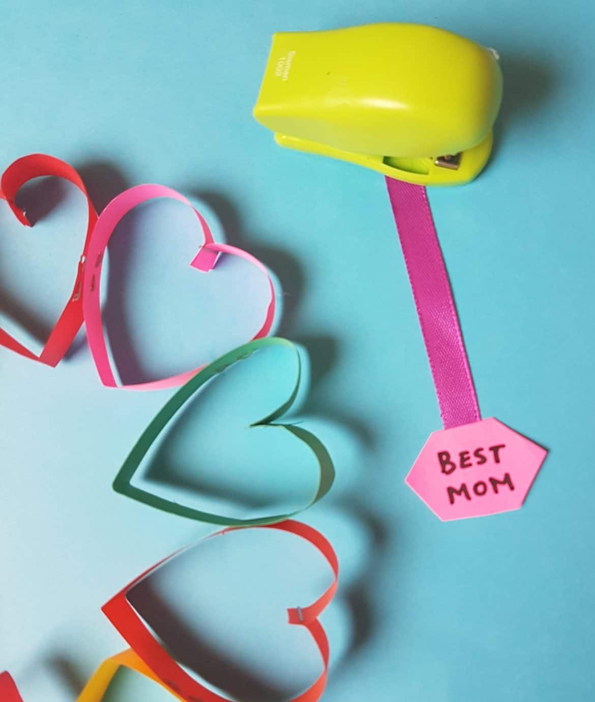 Mother’s Day Paper Hearts Wreath