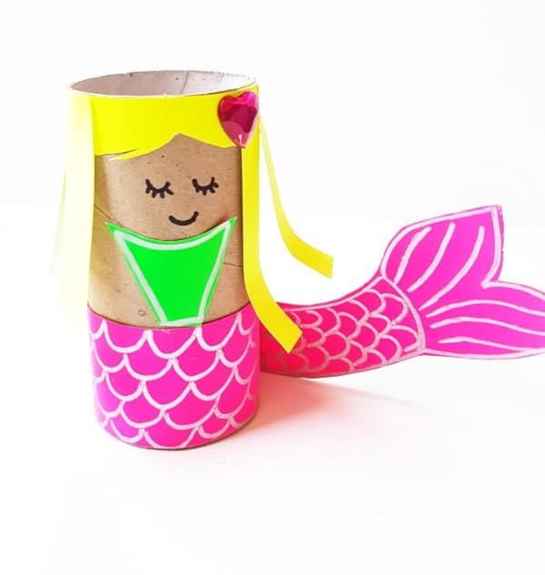How To Make Mermaid Craft Using Paper Roll