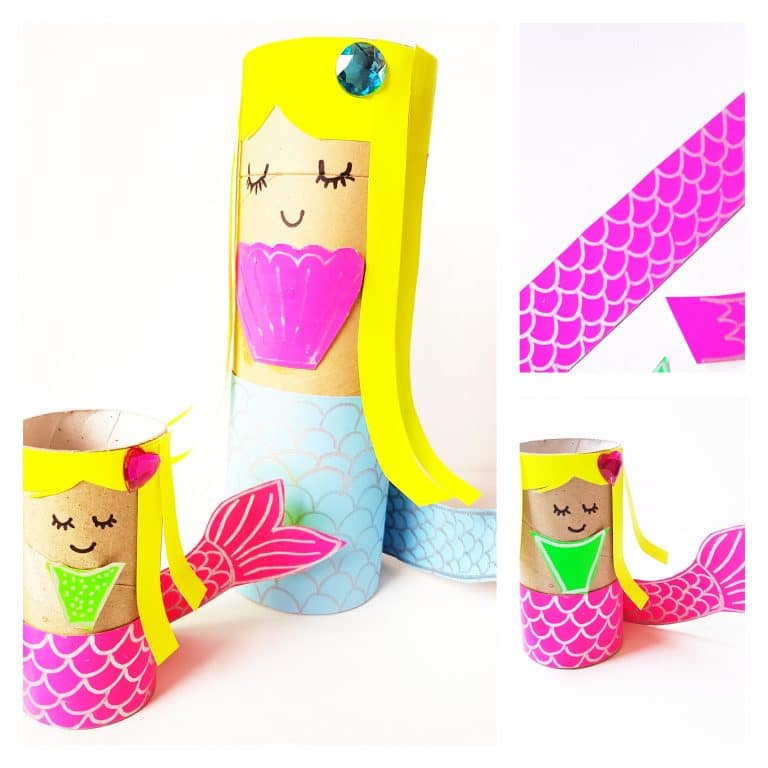How To Make Mermaid Craft Using Paper Roll