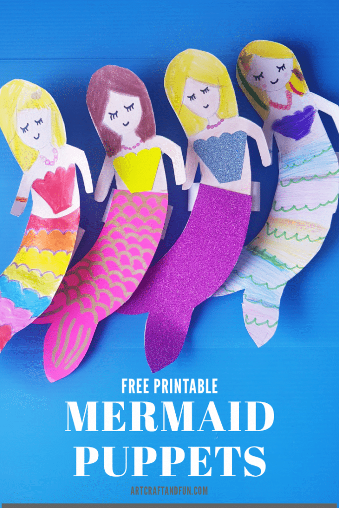 Super Easy Mermaid Craft Finger Puppet