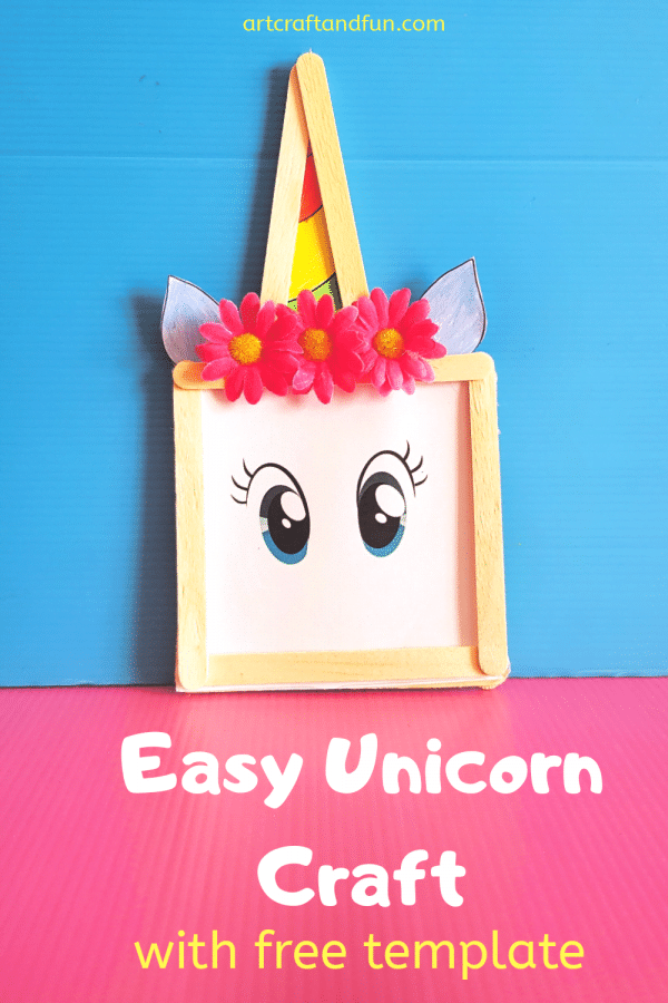 Easy Unicorn Craft Using Popsicle Sticks