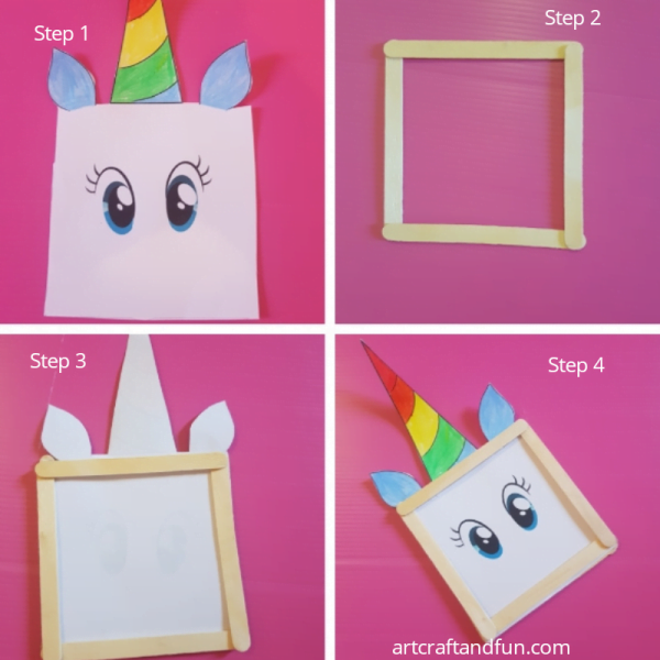 Easy Unicorn Craft Using Popsicle Sticks