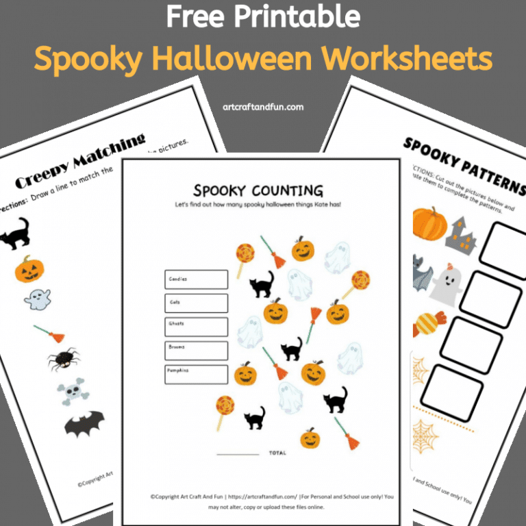 Free Spooky Halloween Worksheets For Kids