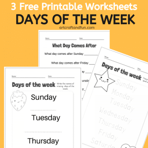 Free Printable Days Of The Week Worksheets