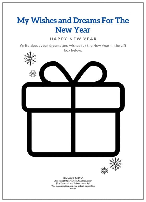 Free Printable New Years Worksheets