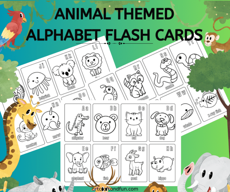 Dive into the wild: Animal-Themed Alphabet Flash Cards For Kids - Free ...